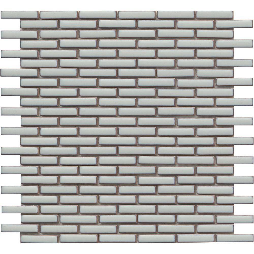 EMSER TILE Regala Gift 12 in. x 12 in. Glossy Porcelain Mini Offset ...