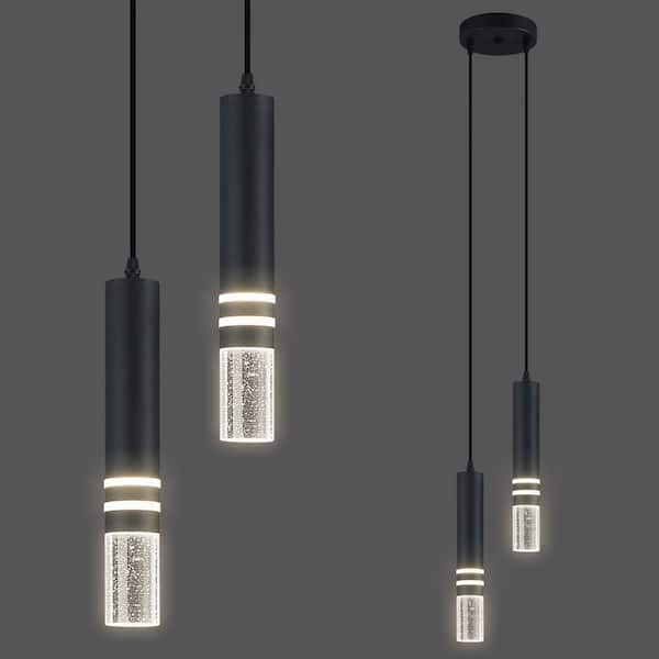 ZHLWIN Home Lighting 12W 2-Light Black Modern Crystal Integrated LED ...
