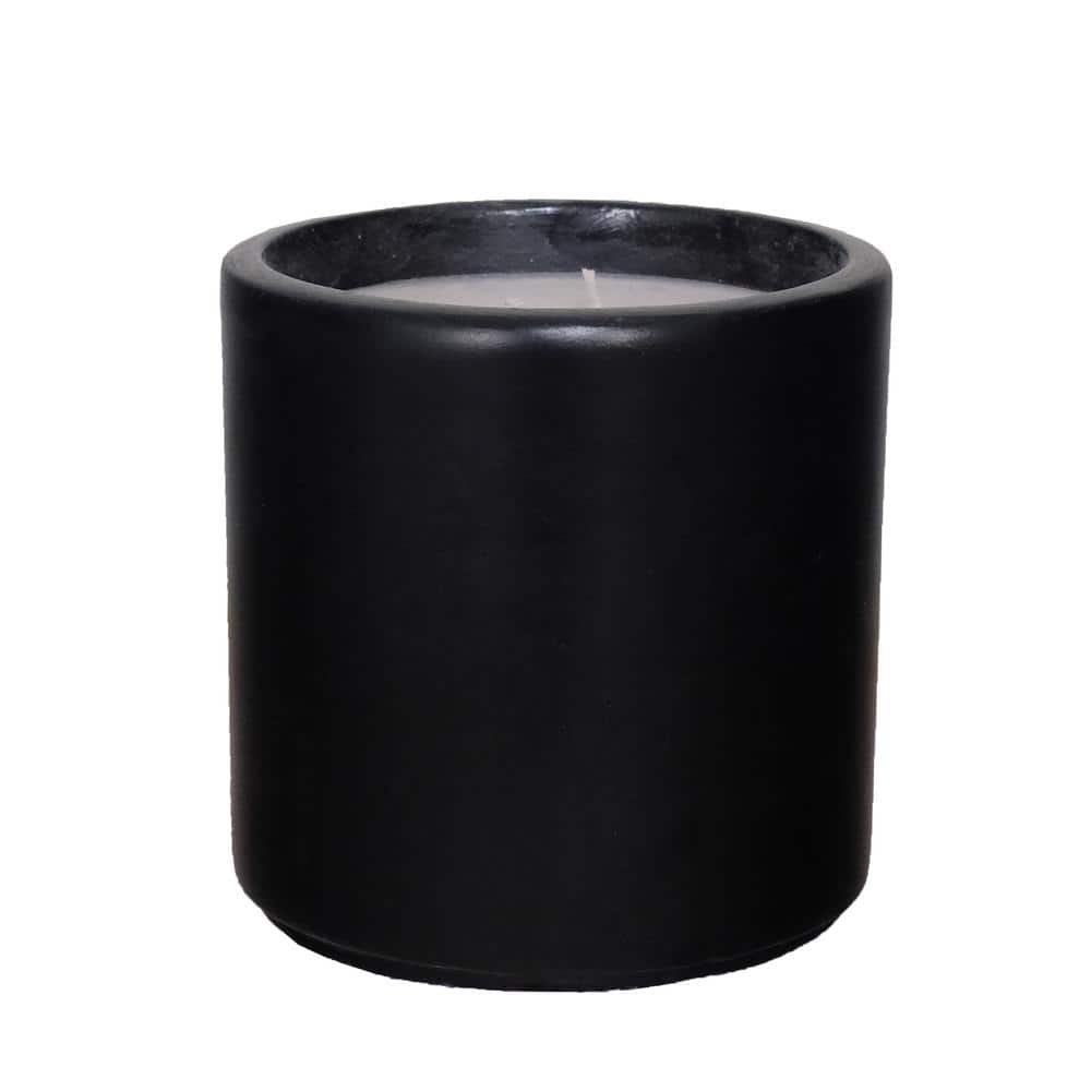 MPG (Set of 2) Smooth Cement Cylinder Citronella Candle in Matte Black ...