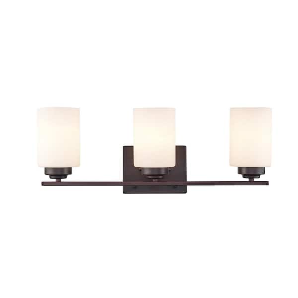 Bel Air Lighting Mod Pod 22 in. 3-Light Oil Rubbed Bronze Bathroom ...