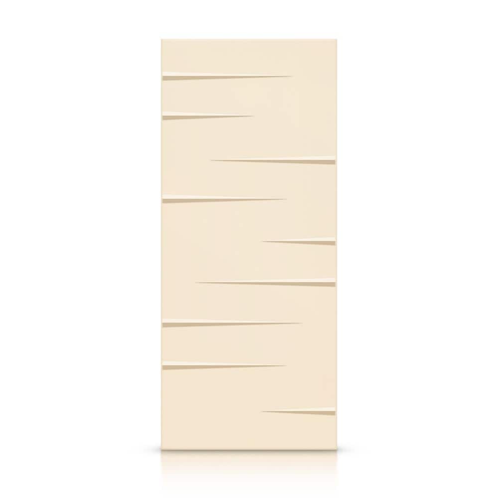 CALHOME 42 in. x 96 in. Hollow Core Beige Painted Composite MDF ...