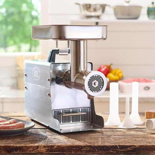 LEM BigBite #12 0.75 HP Stainless Steel Electric Meat Grinder 17801 ...