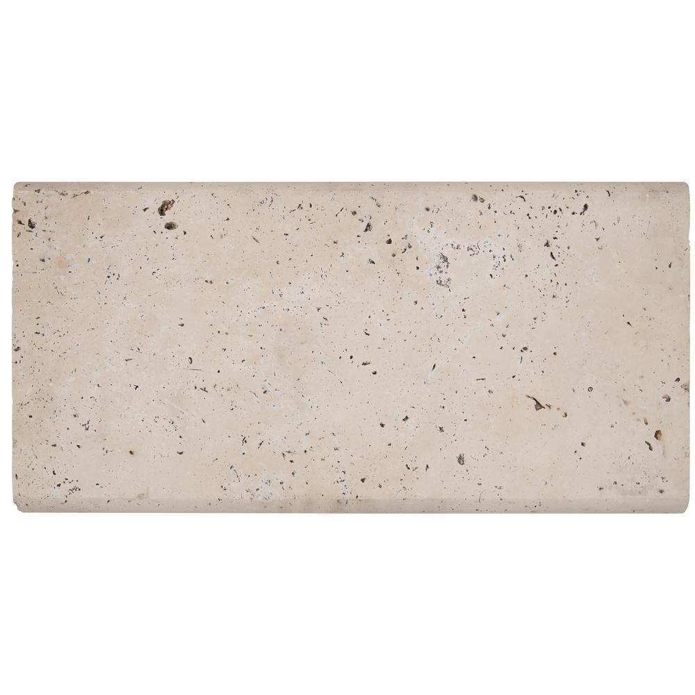 MSI Tuscany Scabas 5 cm x 12 in. x 24 in. Brushed Travertine Pool ...