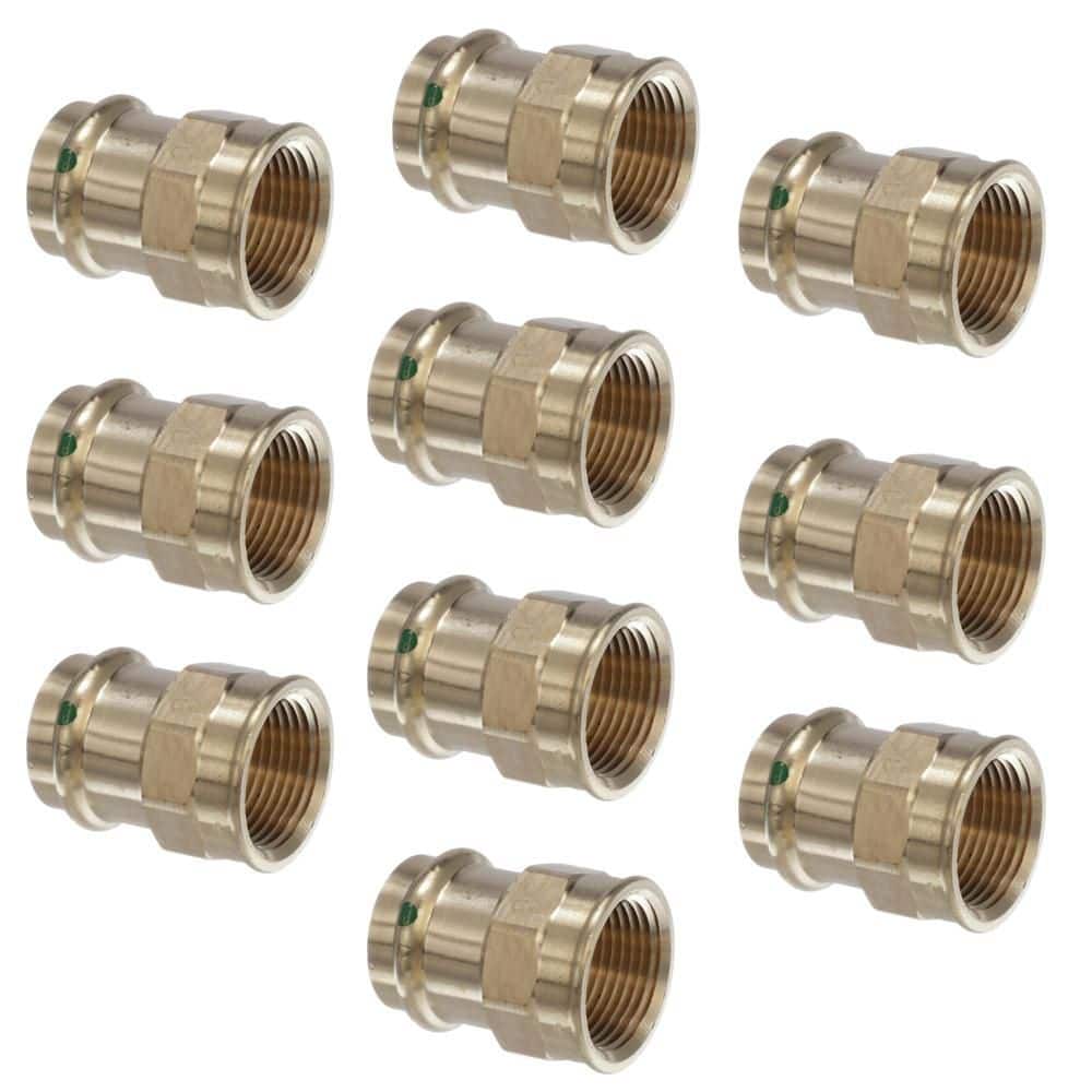 Viega ProPress 1 in. Press x 1 in. FPT Zero Lead Bronze Adapter (10 ...