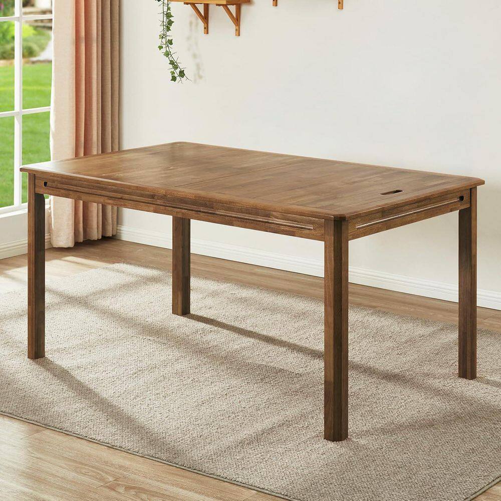 VEIKOUS 6-Player Rectangle Poker Table with Dining Table Top TG0101 ...