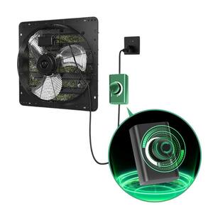 KIWDZFU 12 Inch Shutter Exhaust Fan Galvanized Steel Wall Mount High ...