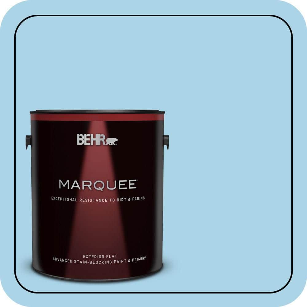 BEHR MARQUEE 1 gal. #550C-3 Monaco Flat Exterior Paint & Primer 445001 ...