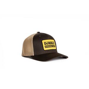 DEWALT Men's Oakdale Patch 1-Size Bark/Tan Cotton/Polyester Trucker Cap ...