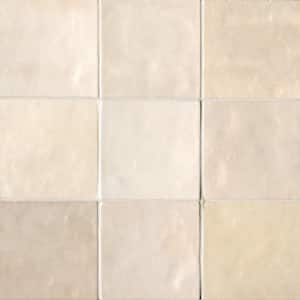 Bedrosians Sample-Cloe Glossy Loire 5 in. x 5 in. Ceramic Wall Subway ...