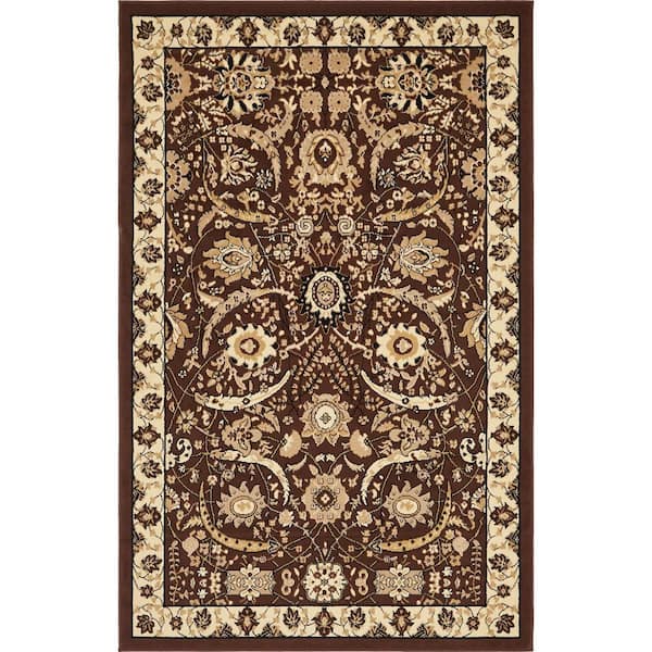 Unique Loom Espahan Cape Cod Brown 5' 0 x 8' 0 Area Rug 3137516 - The ...