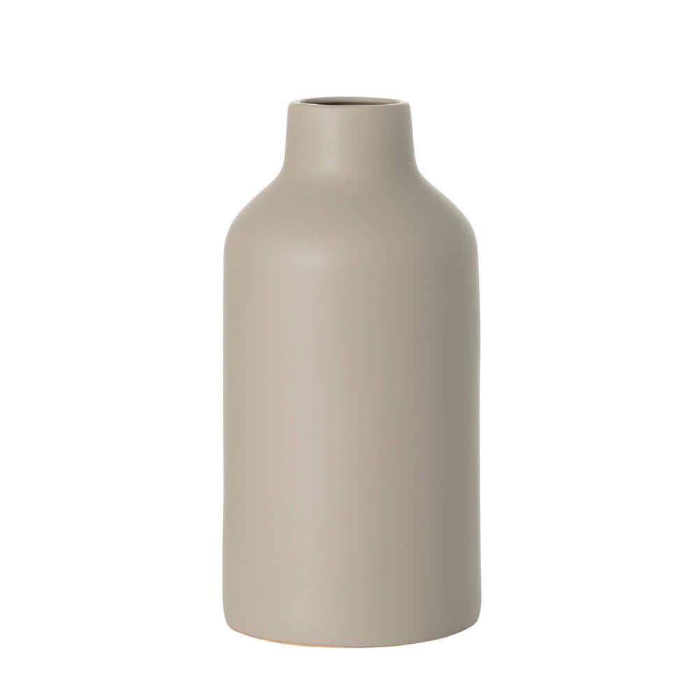 SULLIVANS 12 in. Large Matte Gray Bottle Vase, Ceramic CM3155 - The ...