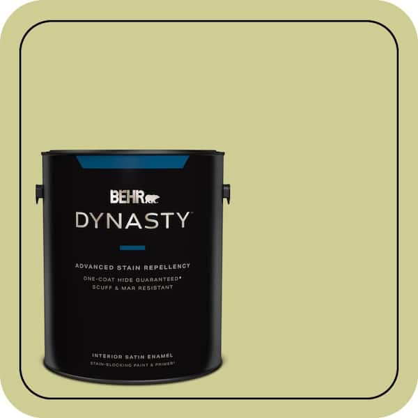 BEHR DYNASTY 1 gal. #M340-4 Wasabi Satin Enamel Interior Stain-Blocking ...