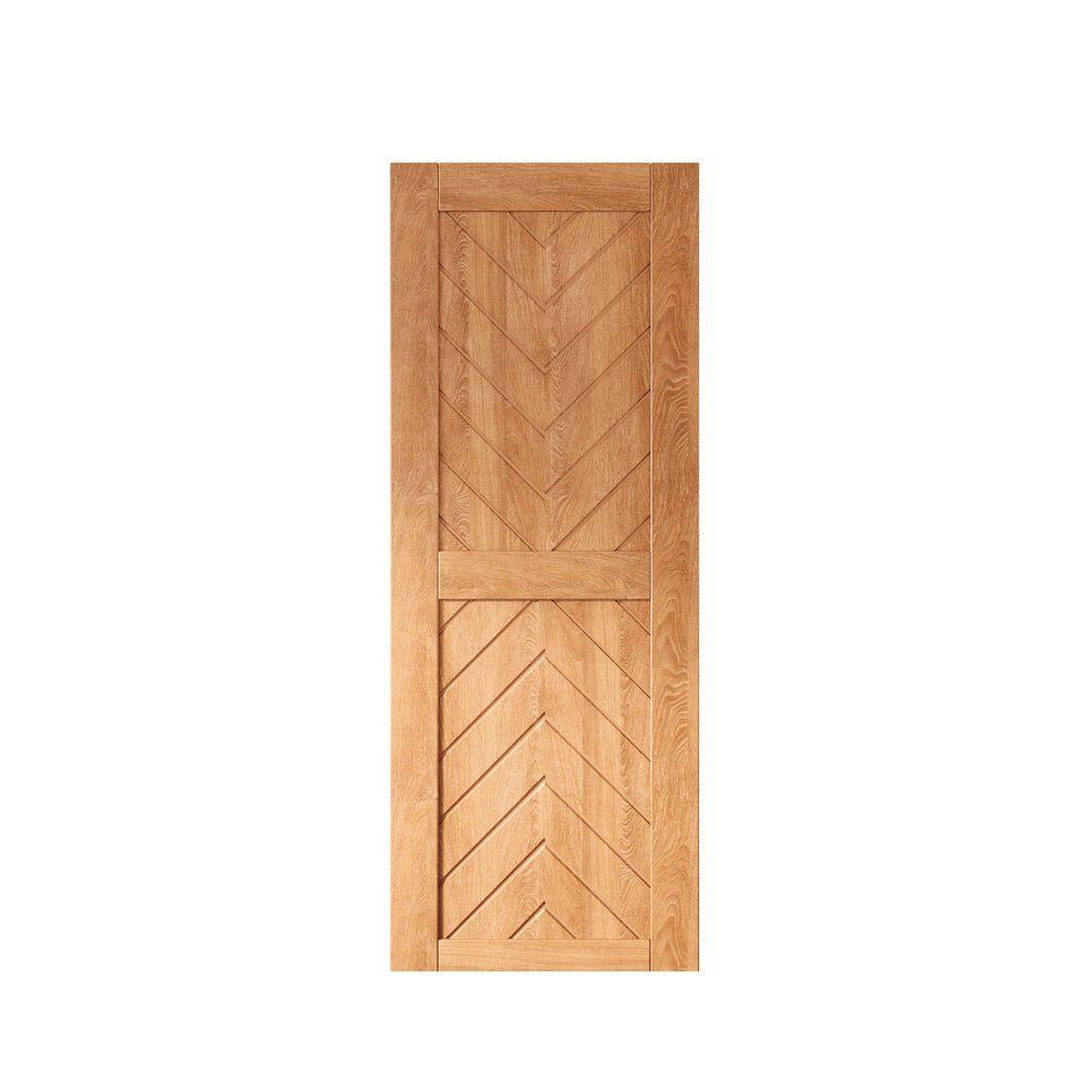 HOMACER JT4 30 in. x 80 in. C-Panel Solid Core Early American Fishbone ...