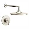 MOEN Arris Single-Handle 1-Spray Posi-Temp Eco-Performance Shower Faucet Trim Kit in Brushed ...