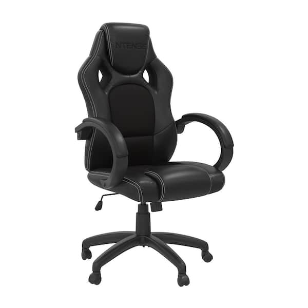 NTENSE NTense Vortex Gaming and Office Chair, Black Faux Leather ...