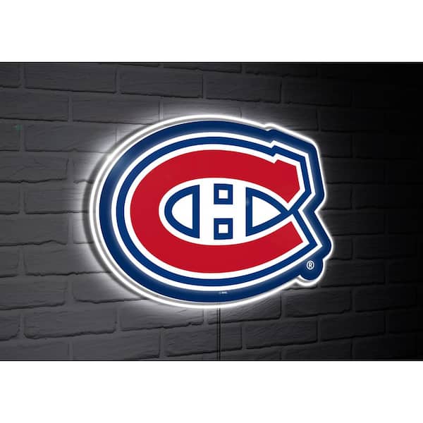 Evergreen Montreal Canadiens Team Logo Shaped Plug in LED Lighted Sign ...