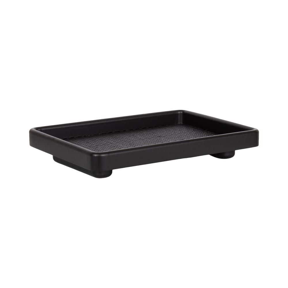Kate and Laurel Planche Black Rectangle Wood 16 in. Decorative Tray ...