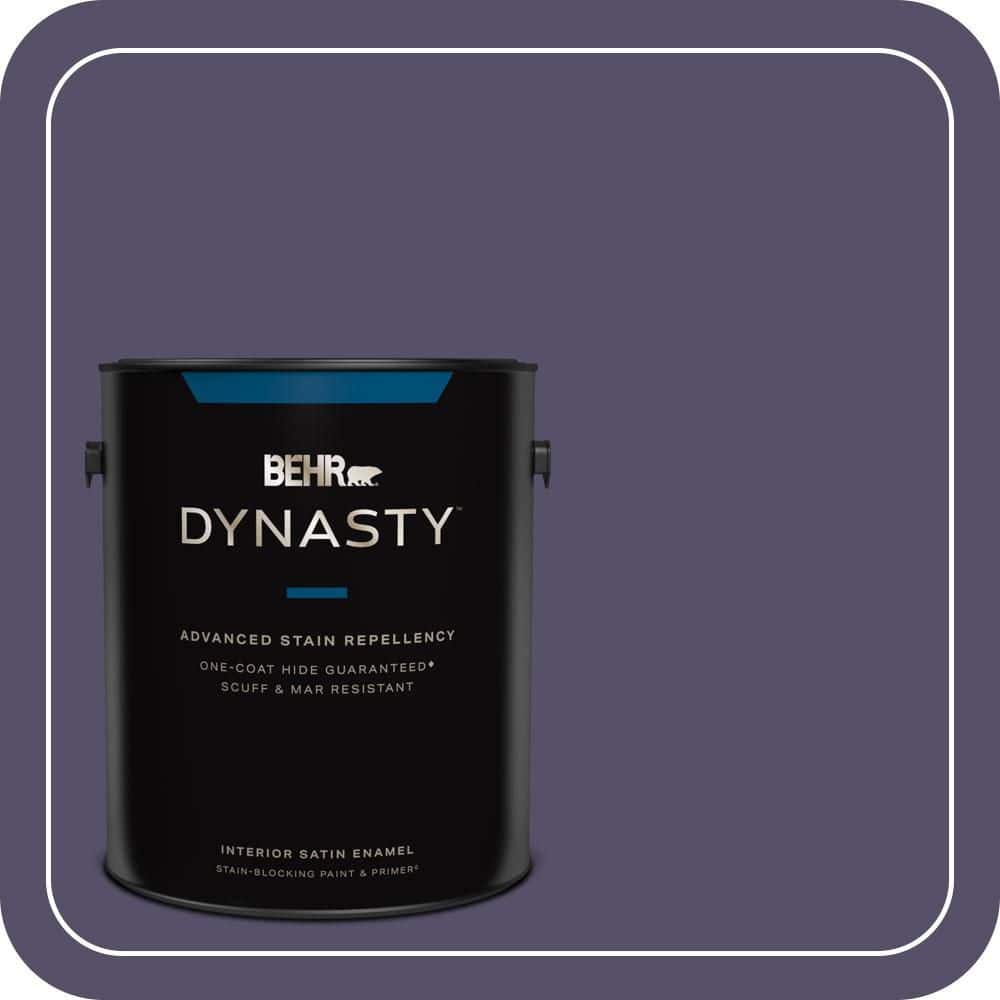 BEHR DYNASTY 1 gal. #650F-7 Violet Eclipse Satin Enamel Interior Stain ...