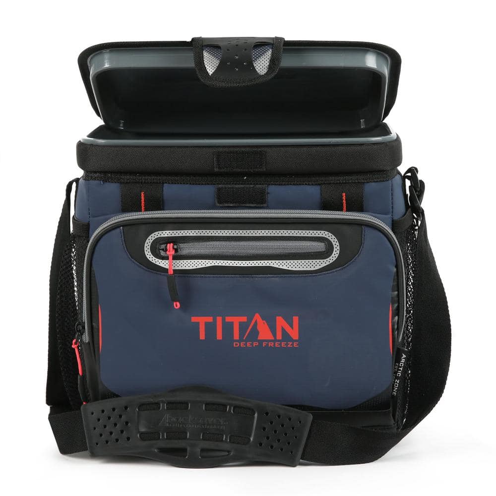 Angel Sar 10 .66 qt. Blue Food and Beverage Soft-Side Cooler with Deep ...