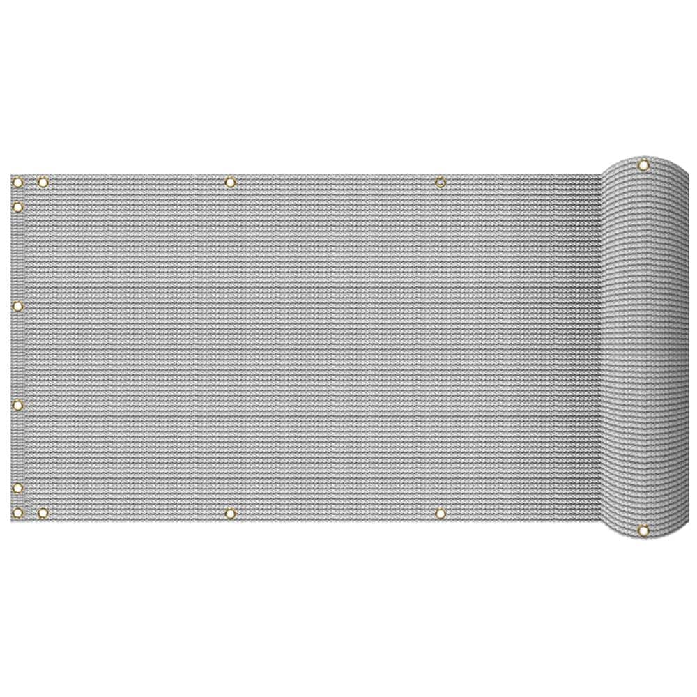 BANSA ROSE 3 ft. x 15 ft. Grey Balcony Privacy Fence Screen with UV ... BANSA ROSE 3 ft. x 15 ft. Grey Balcony Privacy Fence Screen with UV ...