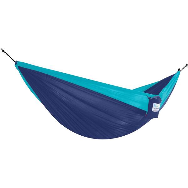 Vivere 10.6 ft Portable Nylon Hammock in Navy and Turquoise PAR252