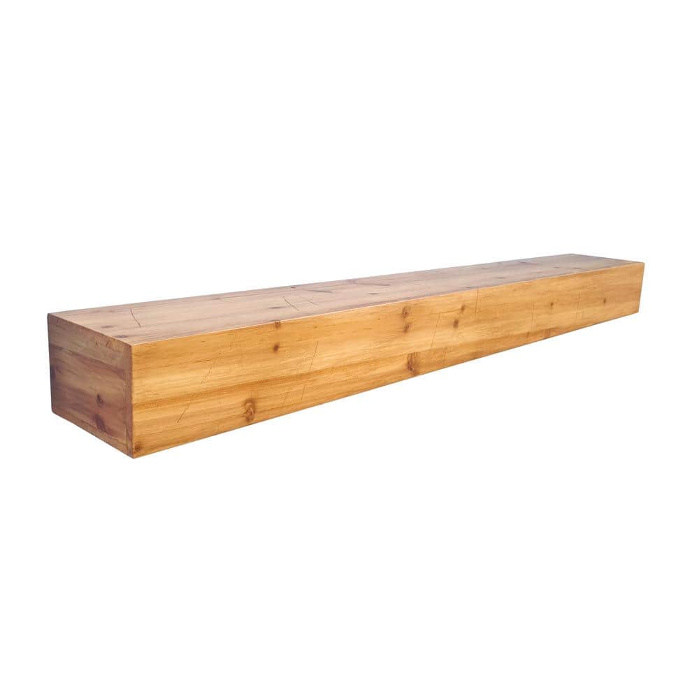 Reviews for northbeam 72 in Lumber Fireplace Wall Cap Shelf Mantel | Pg ...