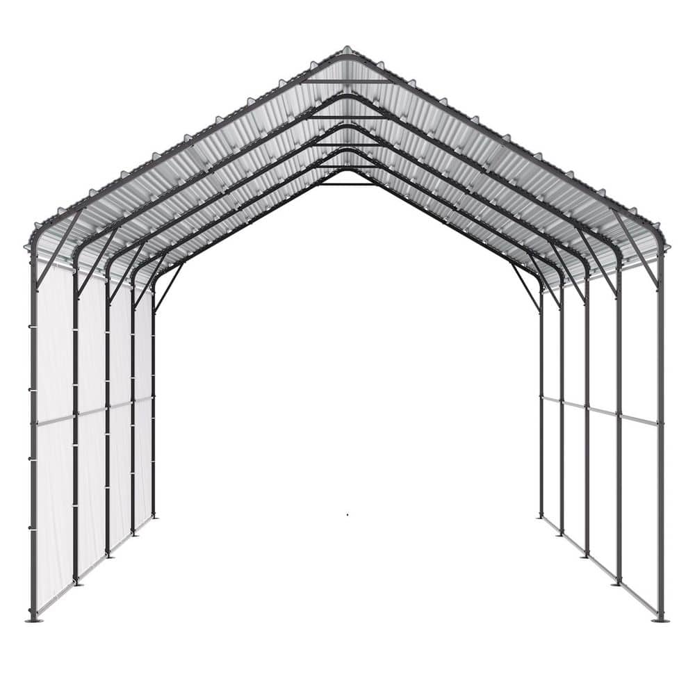 SVOPES Durable Metal Carport, 12 ft. x 20 ft. Outdoor Shelter with ...