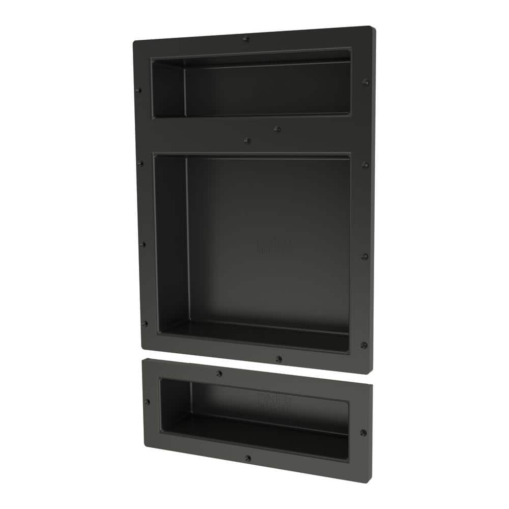 Tile Redi Redi Niche 16 in. x 26 in. Triple Shower Niche Set in Black ...