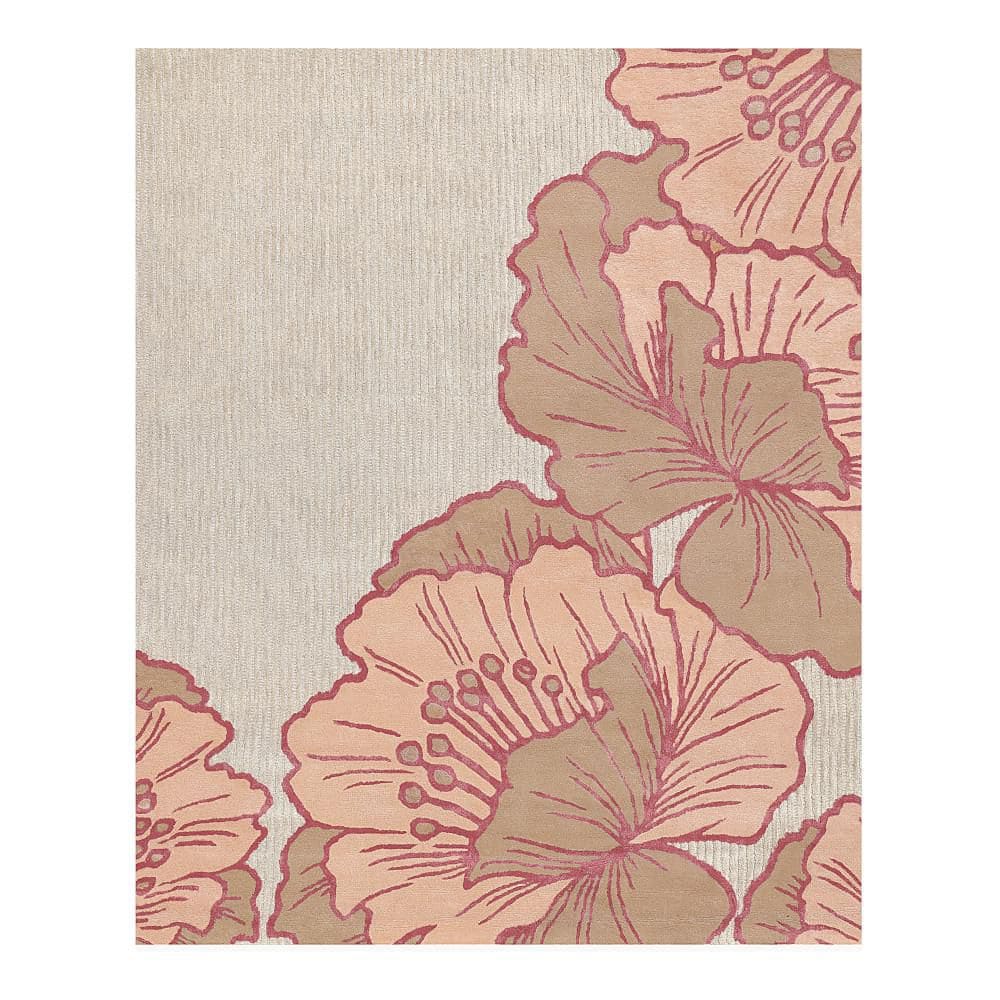 NICOLE MILLER NEW YORK Flora Grandeur Bloom Handcrafted Wool Area Rug ...
