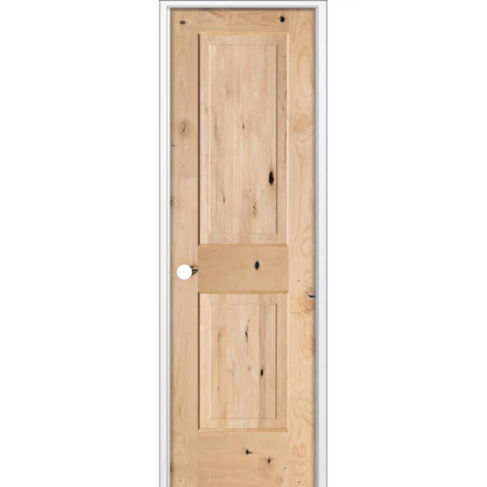 Reviews for Krosswood Doors 24 in. x 80 in. Rustic Knotty Alder 2-Panel ...