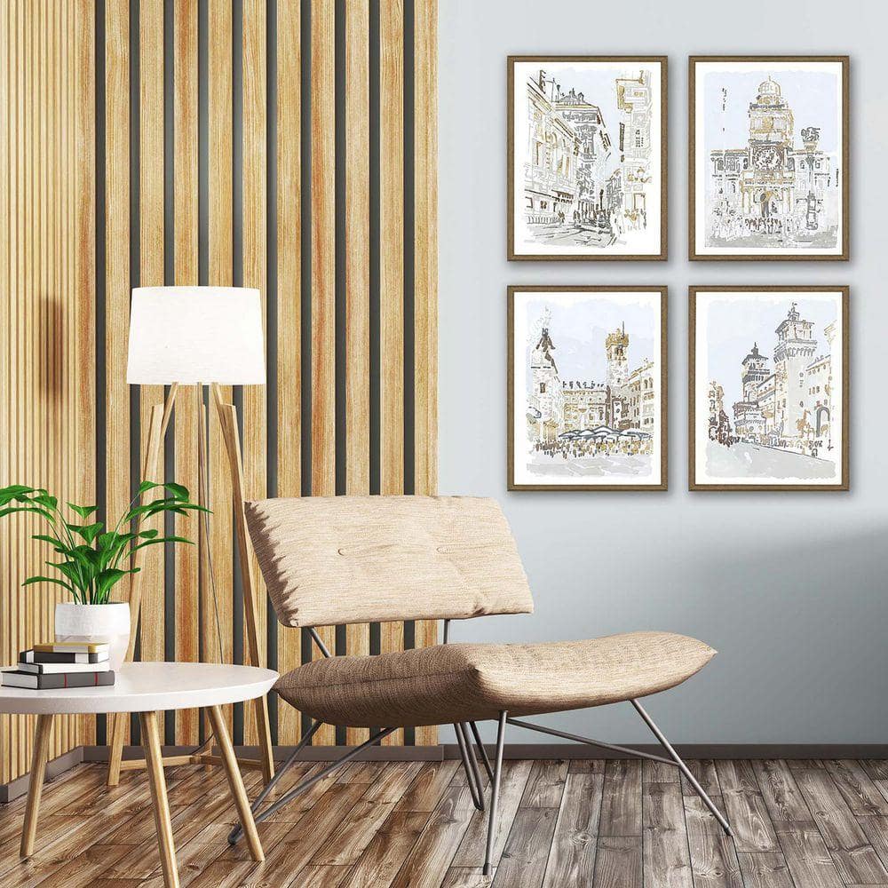 Paragon Stellar Design 4 Piece Framed 4 Piece Architecture Art Print 25 ...