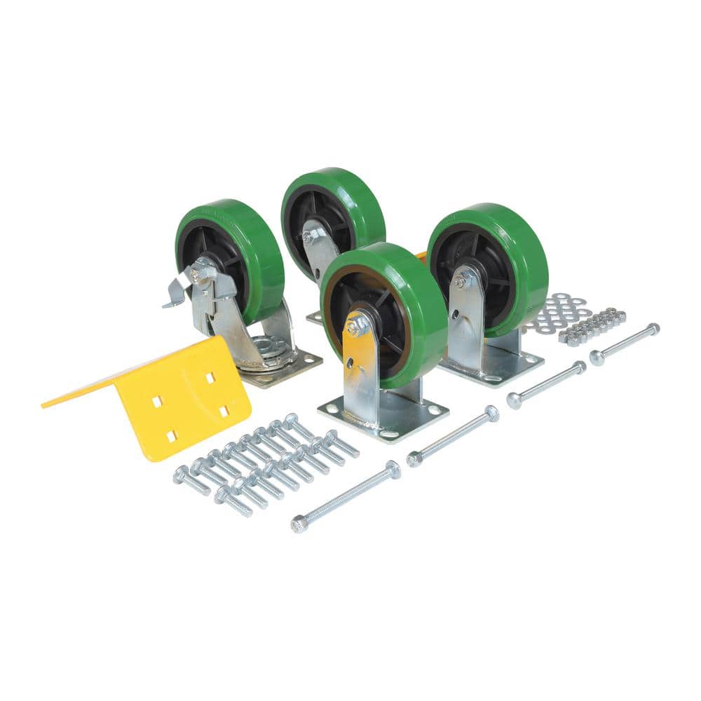 Vestil Pure Polyurethane Caster Kit 3600# Cap H-CK4-C12C - The Home Depot