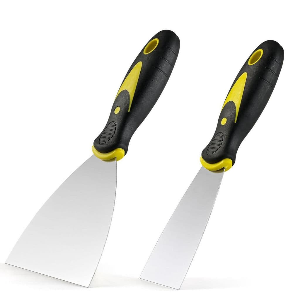 KIWDZFU 2 4 Stainless Steel Putty Knife Set for Drywall Repair and ...