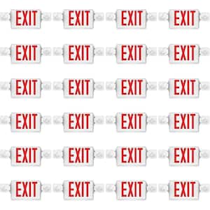 Ahfiwaso LED Exit Signs With Emergency Lights, Two Adjustable Square ...