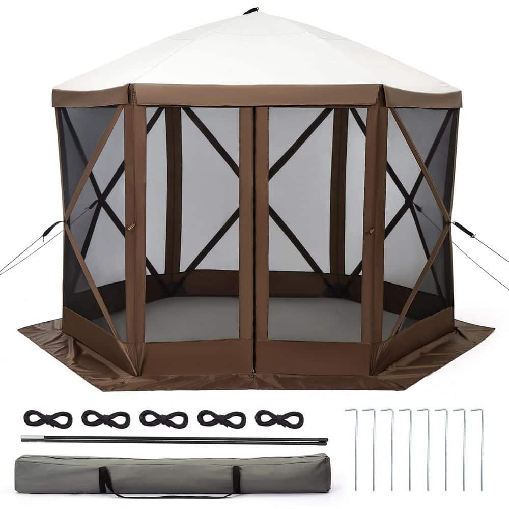 Garvee 10 ft. x 10 ft. 6-Sided Instant Pop Up Gazebo Easy Setup ...