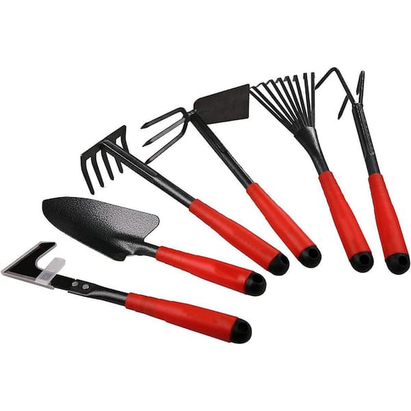 6-Piece Garden Hand Tools with High Carbon Steel Heads, Garden Tool Set ...