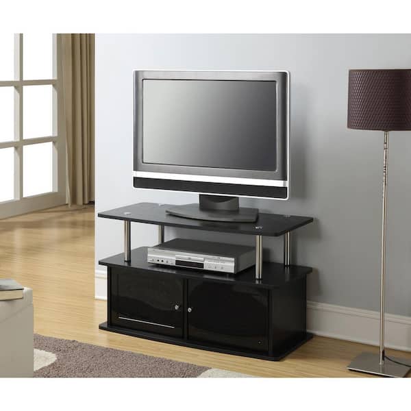 HOME IMPORTS EMPORIUM Black TV Stand Fits TV's up to 75 in. R5-115-243 ...