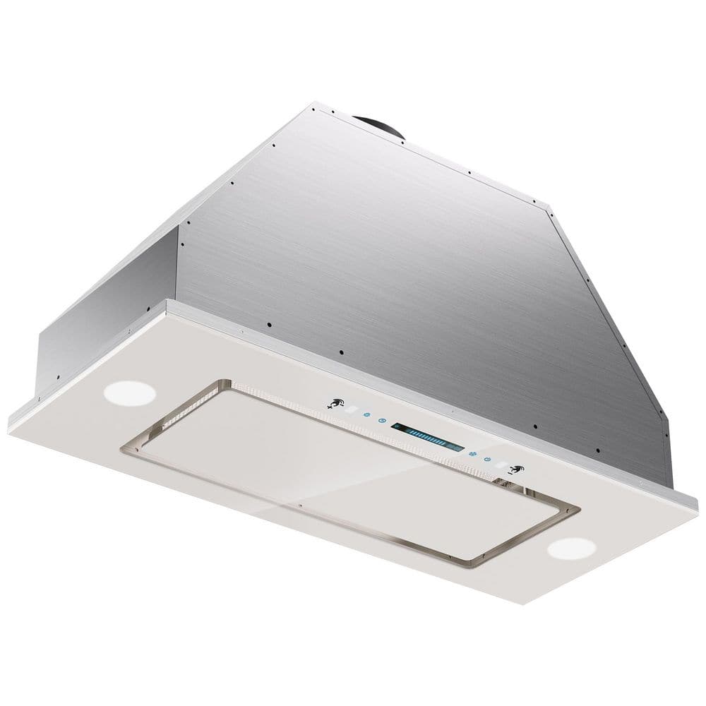HGUOQ 30 in. 900 CFM Convertible Insert Range Hood in Stainless Steel ...