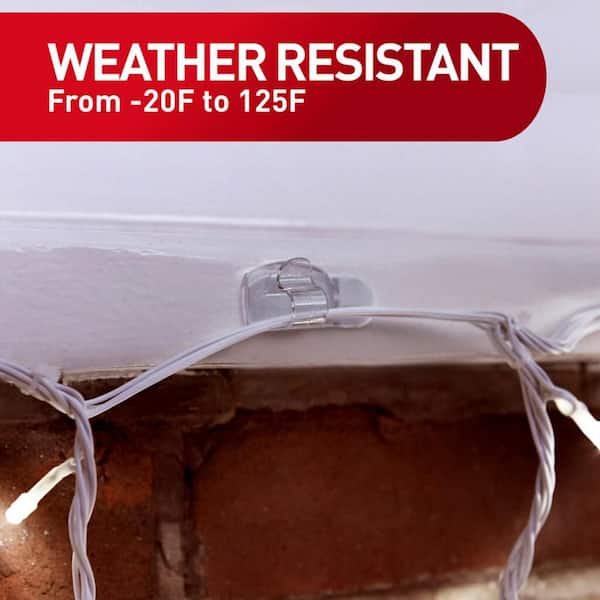 Command Clear Outdoor Light Clips (16 Clips, 20 Command Strips ...