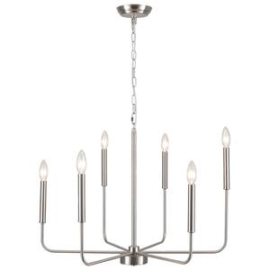 LWYTJO Mercer 6-Light Gold Classic/Traditional Chandelier Candle Style ...