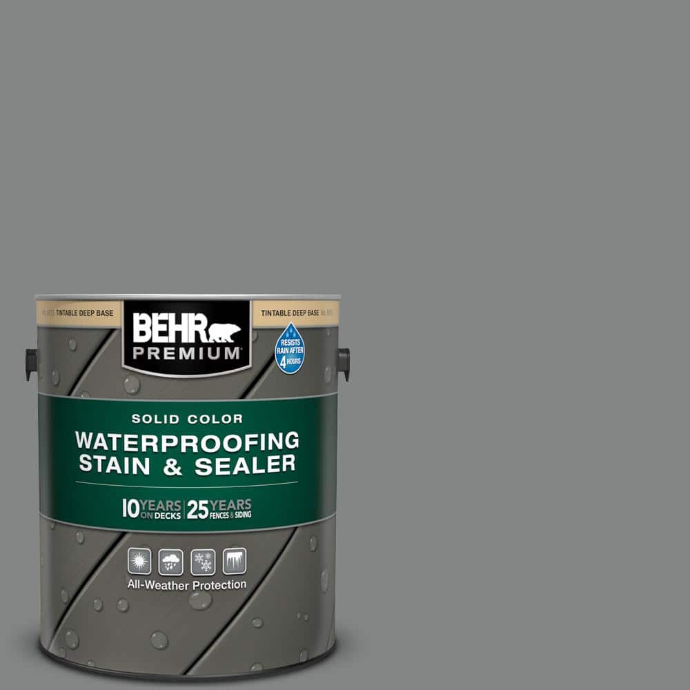 BEHR PREMIUM 1 gal. #PFC-63 Slate Gray Solid Color Waterproofing ...