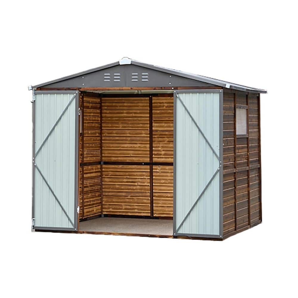 Reviews for JUJABU 6 ft. W x 8 ft. D Wood Shed with Double Door (48 sq ...