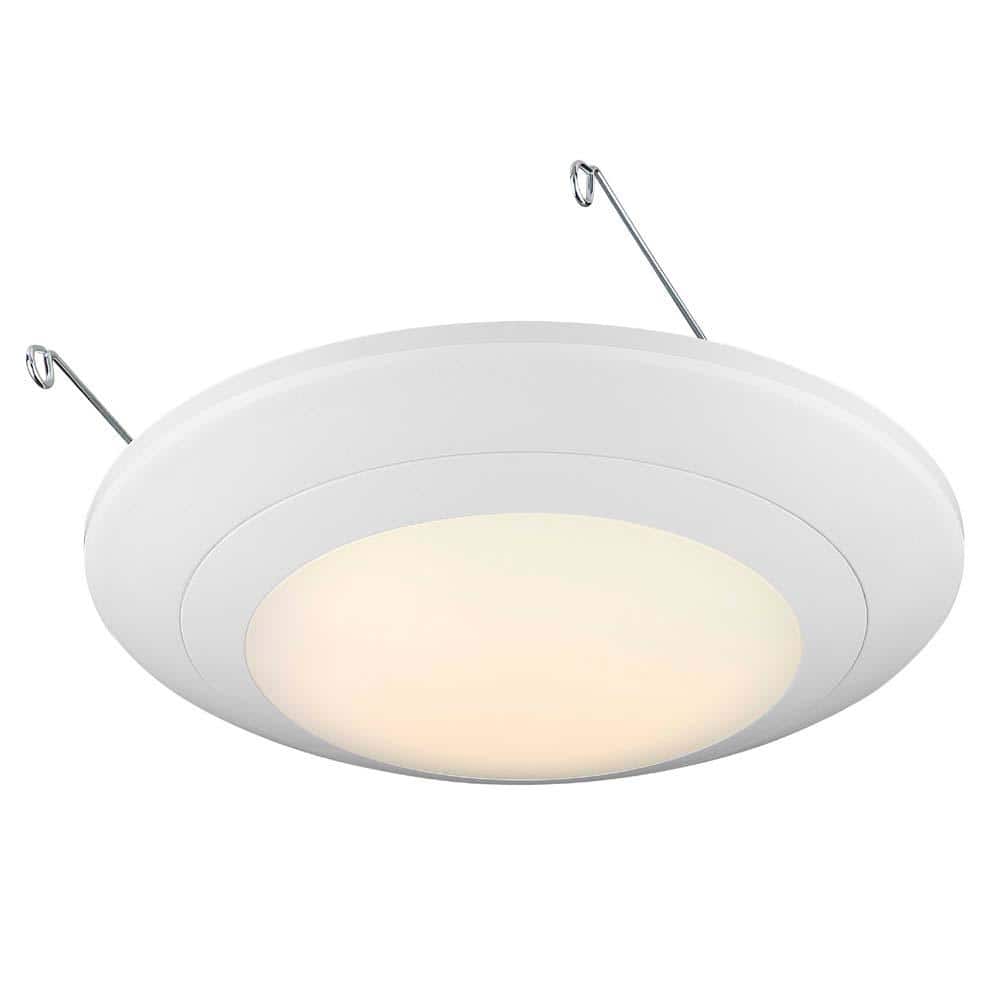 EnviroLite 6 in. Integrated LED White Round Recessed Light Trim 760 ...