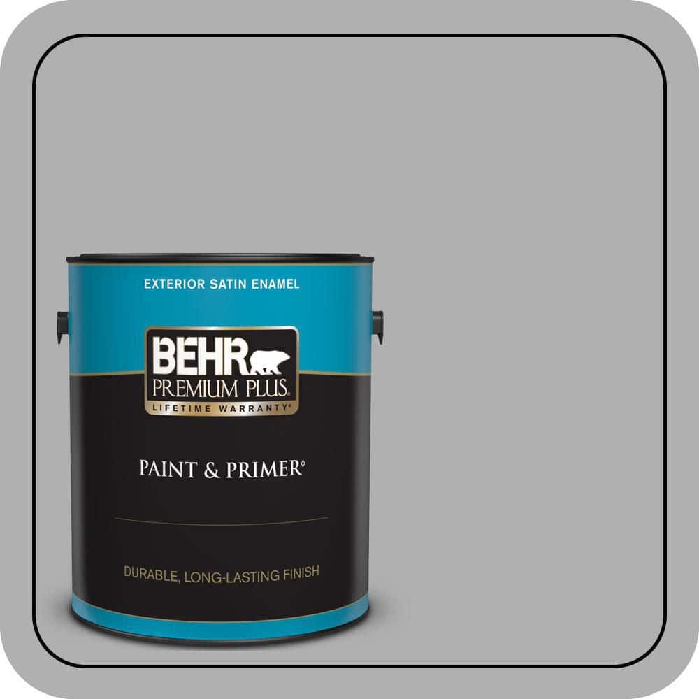 BEHR PREMIUM PLUS 1 gal. #780F-4 Sparrow Satin Enamel Exterior Paint ...