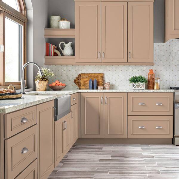 BEHR PREMIUM 1 gal. S230 3 Beech Nut Semi Gloss Enamel Interior Cabinet and Trim Paint 712001 The Home Depot