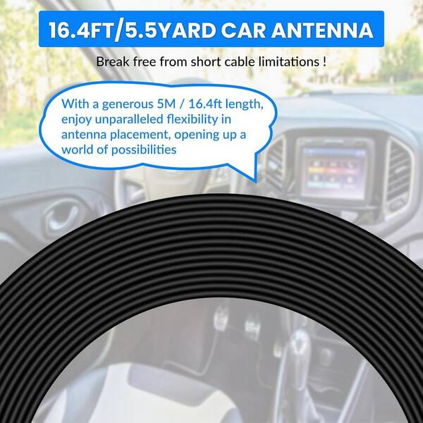 Under dash radio antenna store