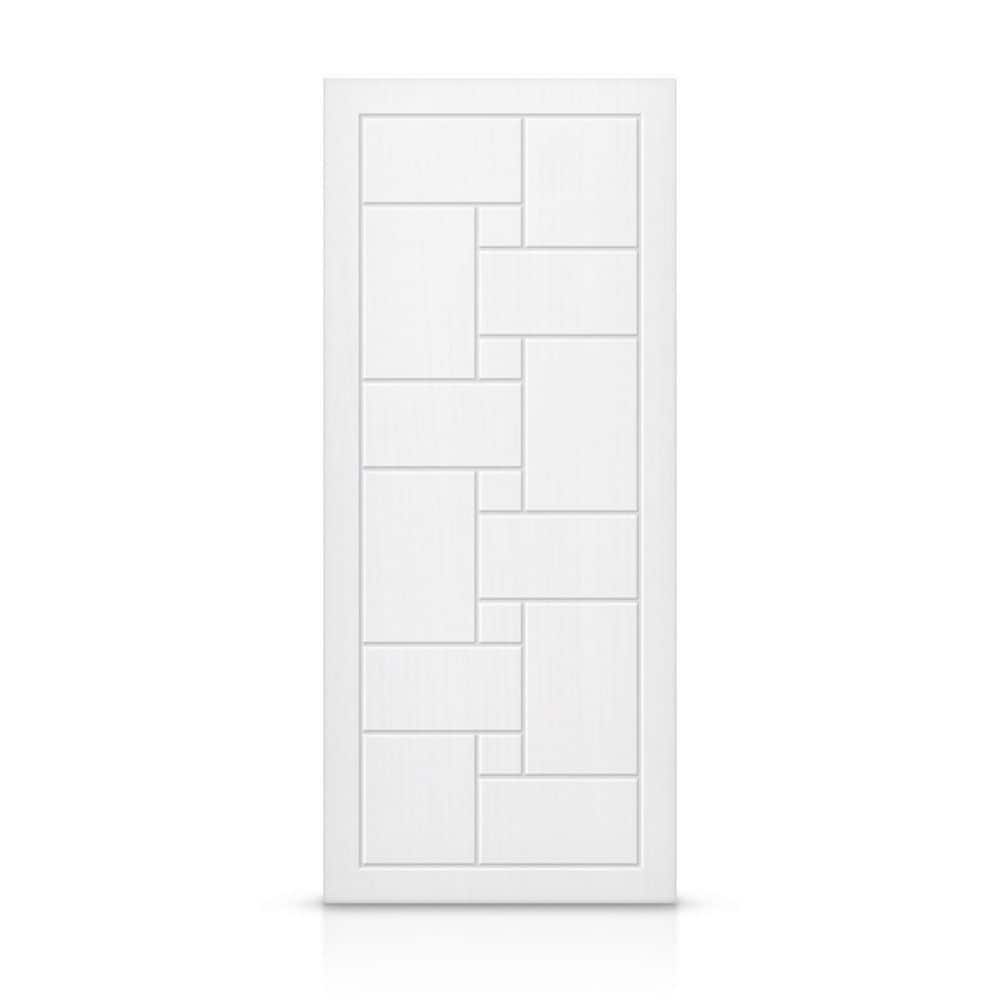 CALHOME 24 in. x 80 in. Hollow Core White Painted Composite MDF ...