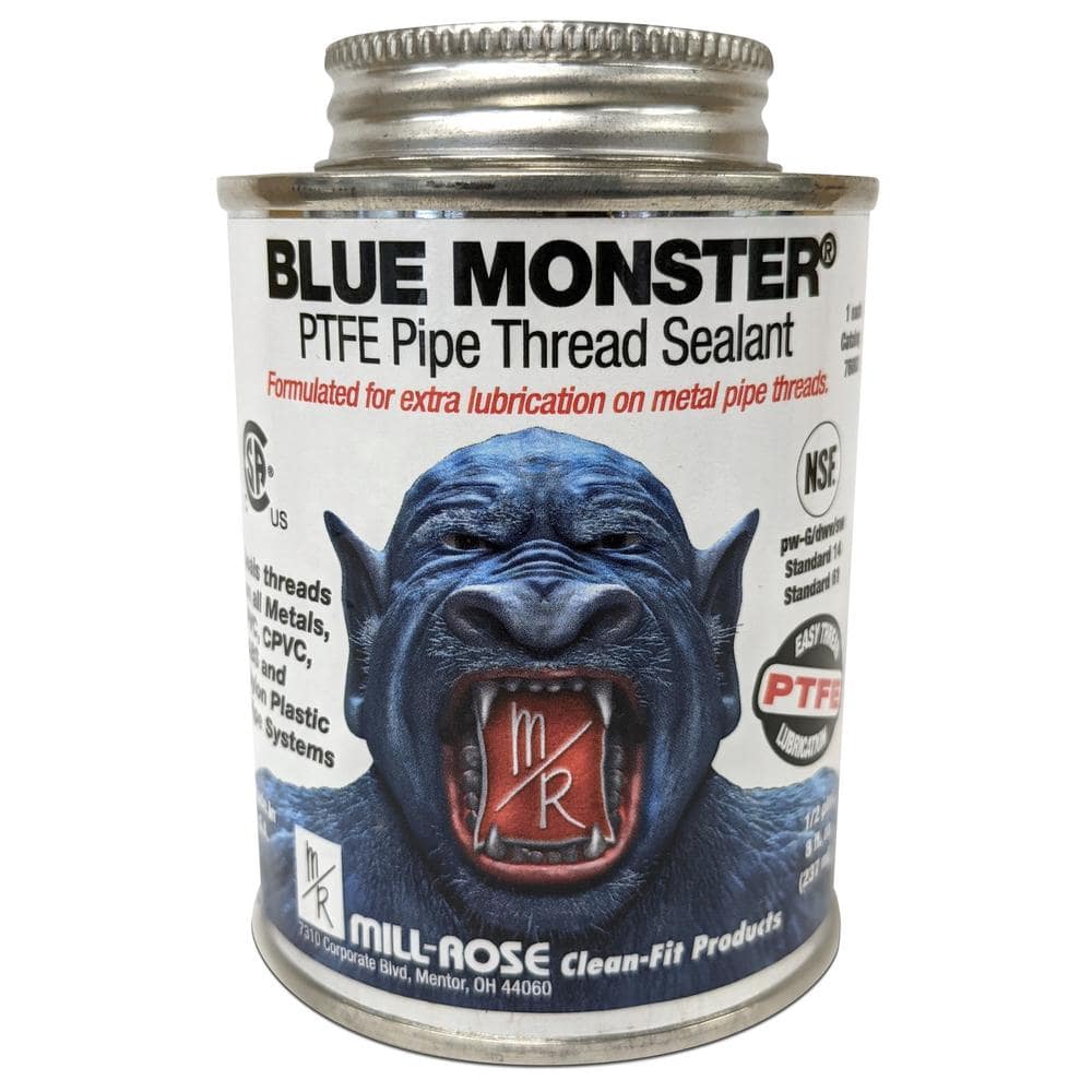 Blue Monster 4 oz. PTFE Pipe Thread Sealant 76001 - The Home Depot
