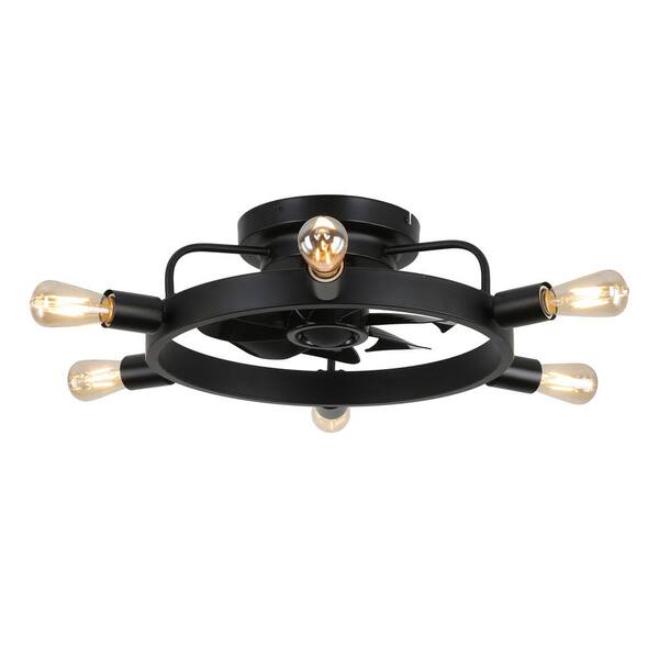 Oaks Aura Vezia 12 in. Blade Span 21 in. Indoor Black Mediterranean ...