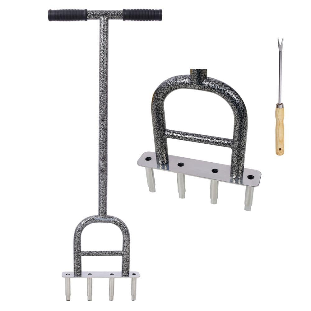 Miscool Ami Manual Plug Aerator with Soft Grip-4 Corers for Lawn ...